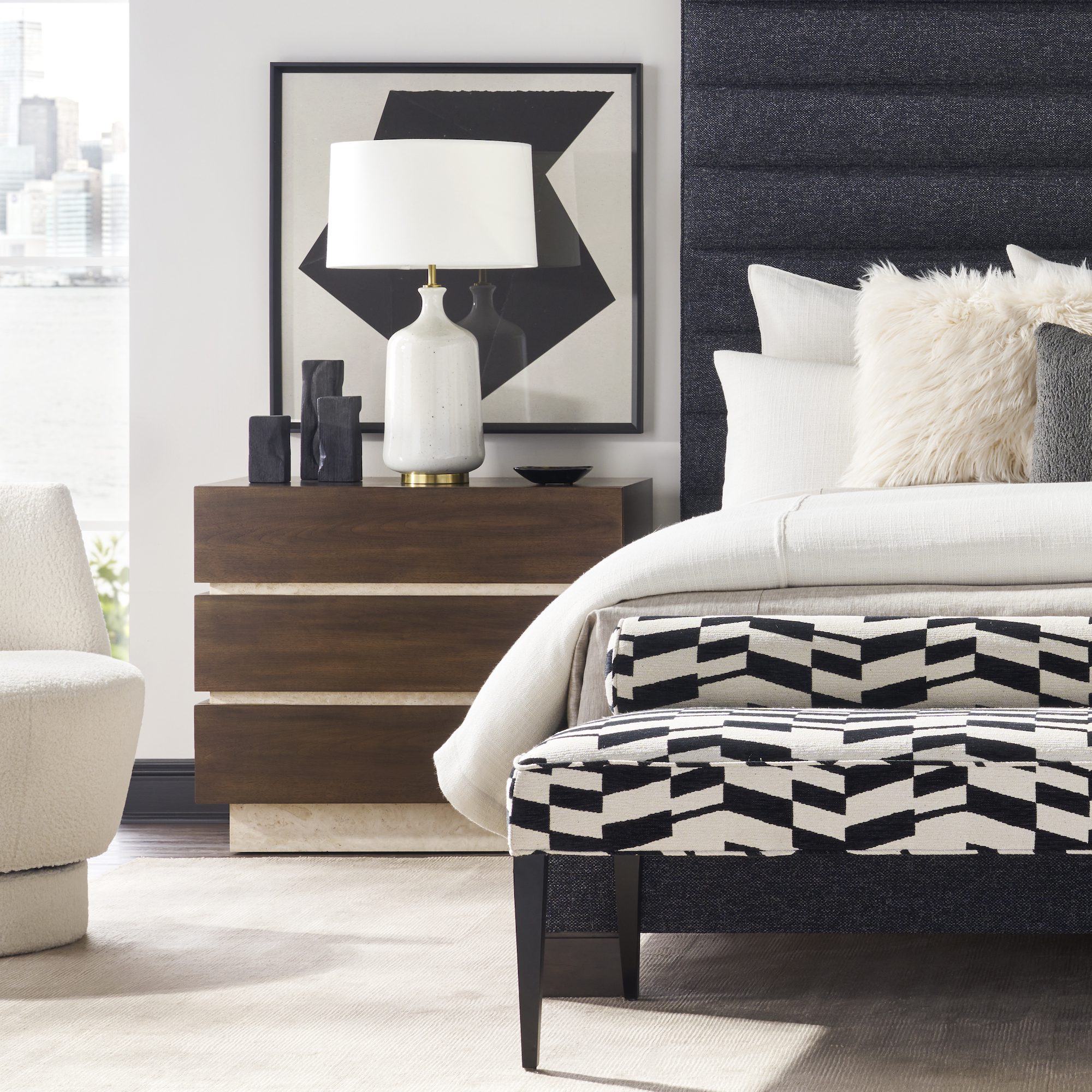Edge Nightstand - Avenue Design high end furniture in Montreal